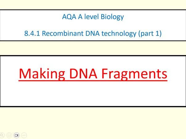 3.8.4 Gene technologies Whole lessons AQA A level Biology | Teaching ...