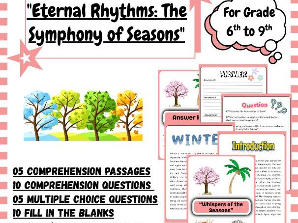 The Symphony of Seasons Passages with Questions, MCQs, Worksheets ...