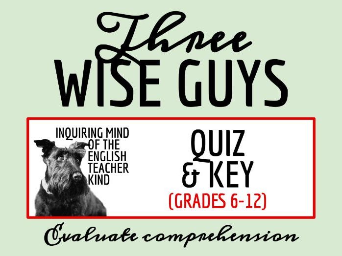 "Three Wise Guys" by Sandra Cisneros Quiz, Analysis Worksheet, and ...