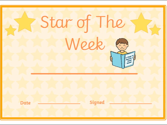 Rainbow Star of The Week Certificate Bundle | Teaching Resources