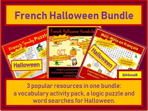 French - Halloween BUNDLE of activities | Teaching Resources