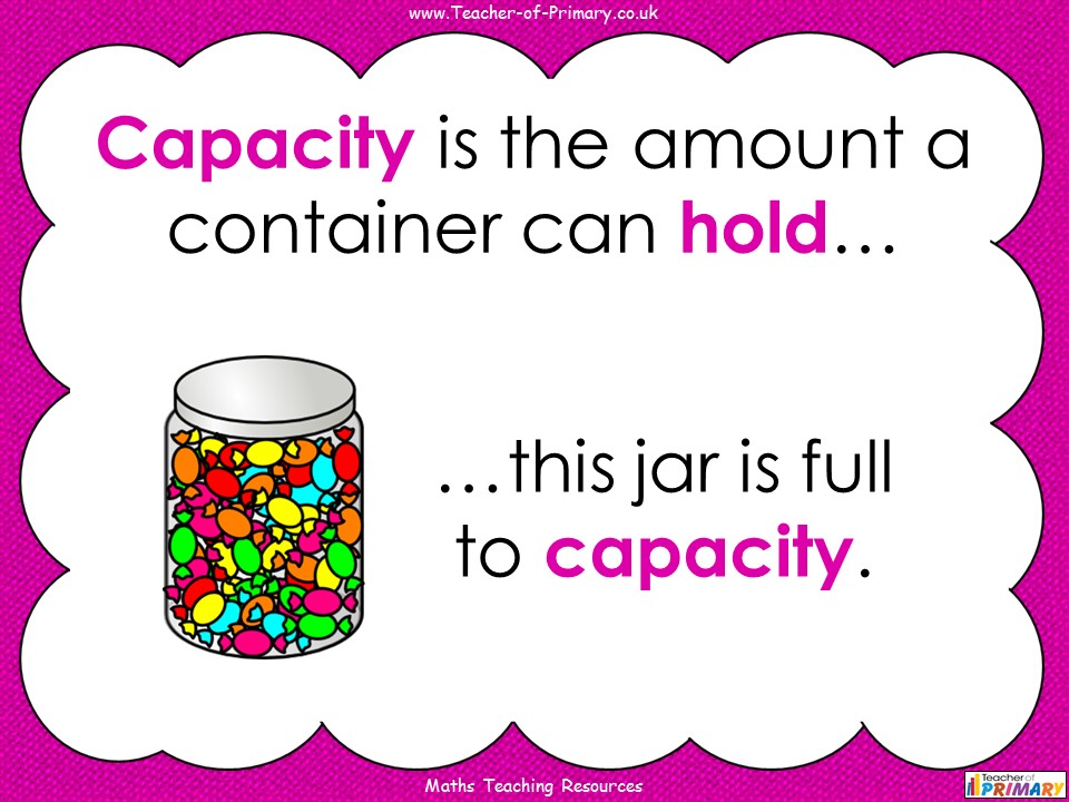 Comparing Capacity and Volume - Year 1 | Teaching Resources