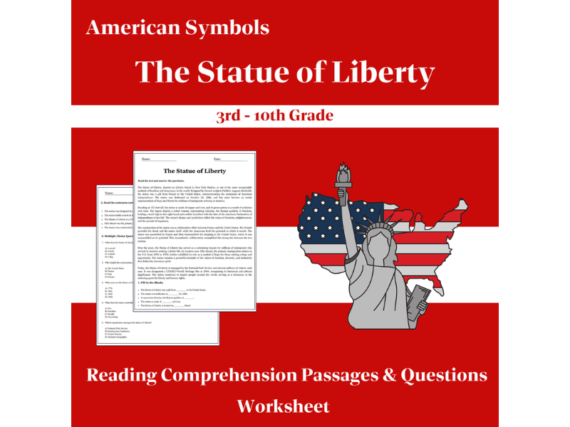 The Statue of Liberty Reading Comprehension Passages & Questions ...