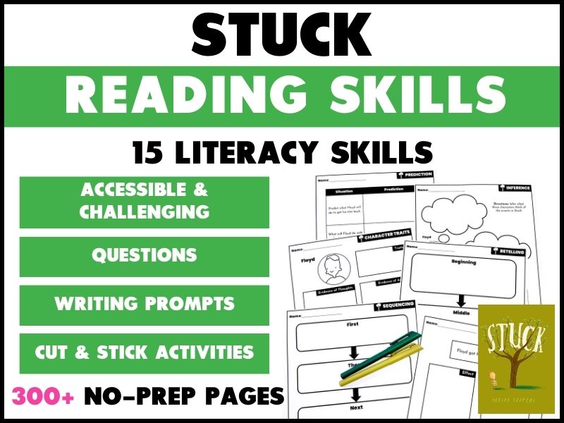Stuck Book Activities - Reading Comprehension and Literacy Skills ...