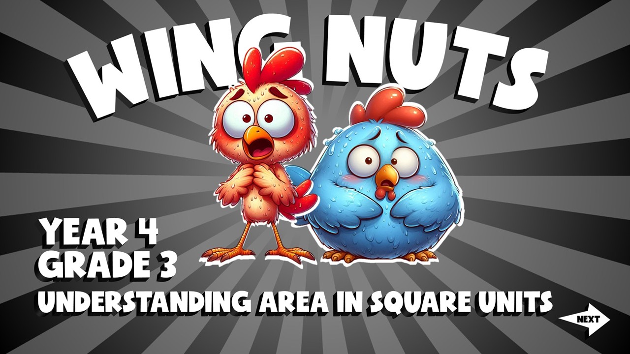 Understanding Area in Square Units WING NUTS Maths Game | No-Prep Year ...