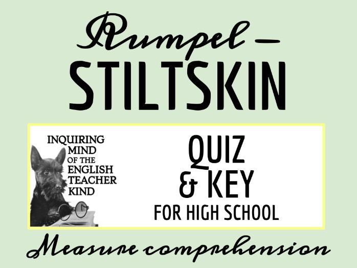 "Rumpelstiltskin" by the Brothers Grimm Resource Bundle | Teaching ...