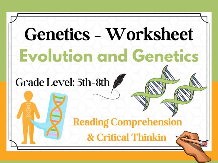 Evolution and Genetics: Reading Comprehension Passages & Questions ...