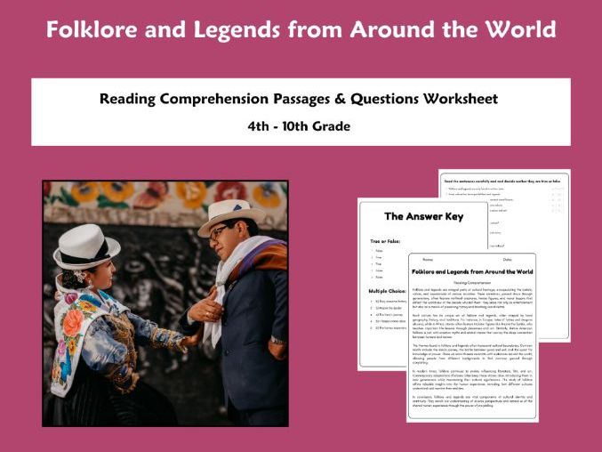 Folklore and Legends from Around the World: Reading Comprehension ...
