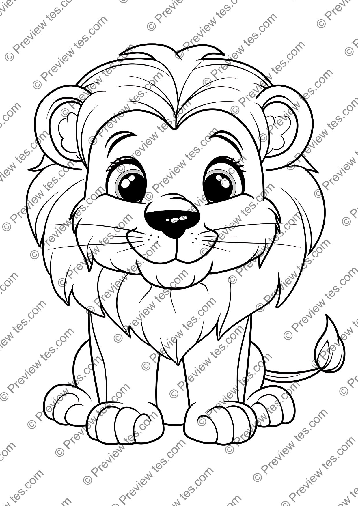 Lion Colouring Pages | Fun Animal Art Activity for Kids | Printable ...