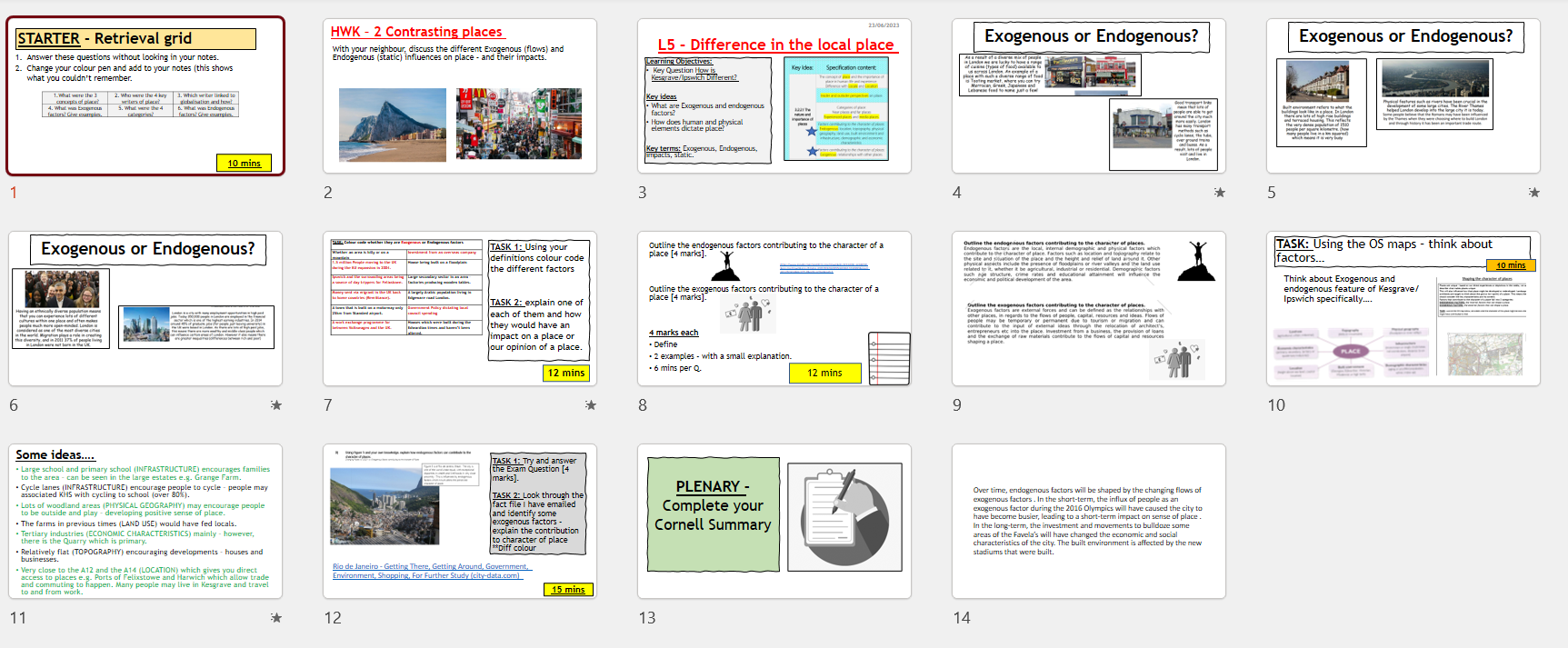 AQA A-LEVEL Changing Places - L5 How do local places change? (Lesson ...