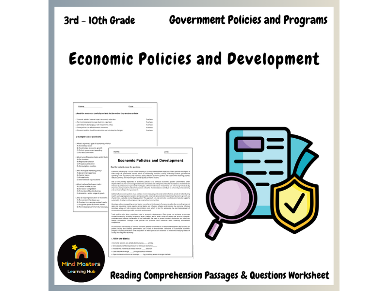 Economic Policies and Development Reading Comprehension Passages ...