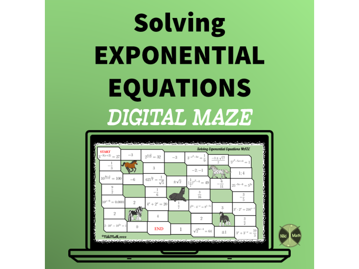 Solving Exponential Equations Maze Teaching Resources