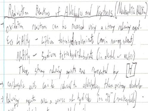A-Level Organic Chemistry Notes Handwritten | Teaching Resources