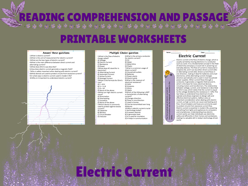 Understanding Electric Current: Essential Reading and Quiz Questions ...