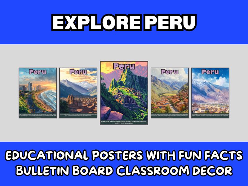 Explore Peru – Educational Posters with Fun Facts | Bulletin Board ...
