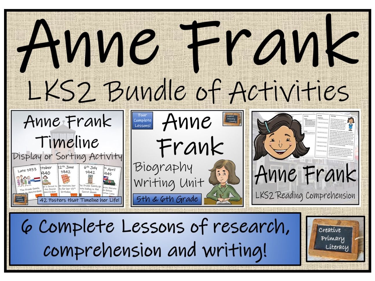 LKS2 Anne Frank Timeline Display, Sorting, Reading Comprehension ...
