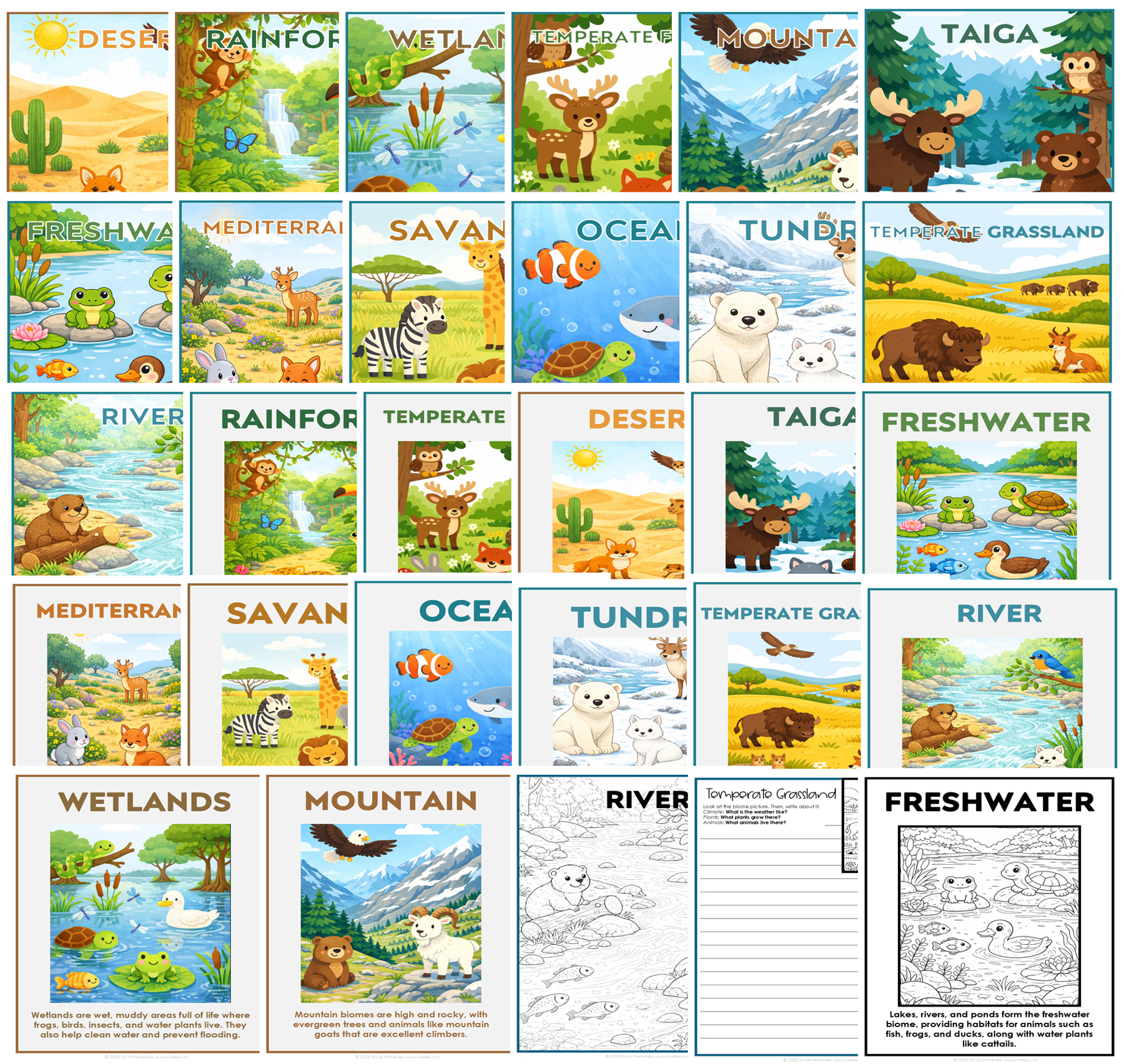 Biome Posters | Climate, Plants and Animals Writing Activities ...