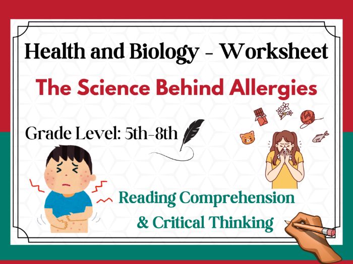 Health and Biology : Reading Comprehension Passages & Questions ...