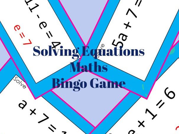 Solving Equations Algebra Maths Bingo Game Activity | Teaching Resources