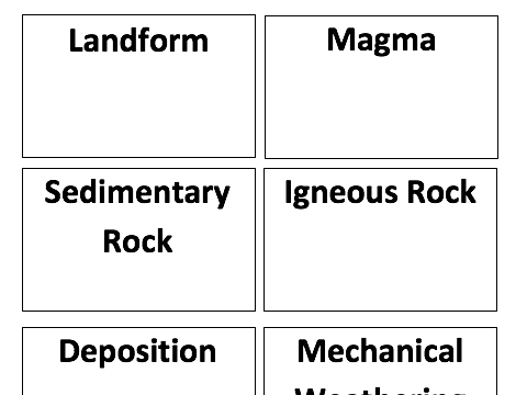 Rocks Bingo | Teaching Resources