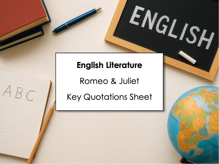 Romeo & Juliet - 20 Key Quotations Revision Sheet | Teaching Resources