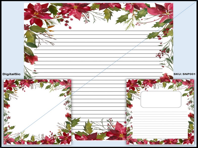 Decorative Page Border & Frame, Blank & Lined Writing Paper, Picture ...