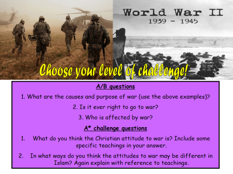 EDEXCEL GCSE Unit 8: Peace and Conflict - What is Just War theory ...