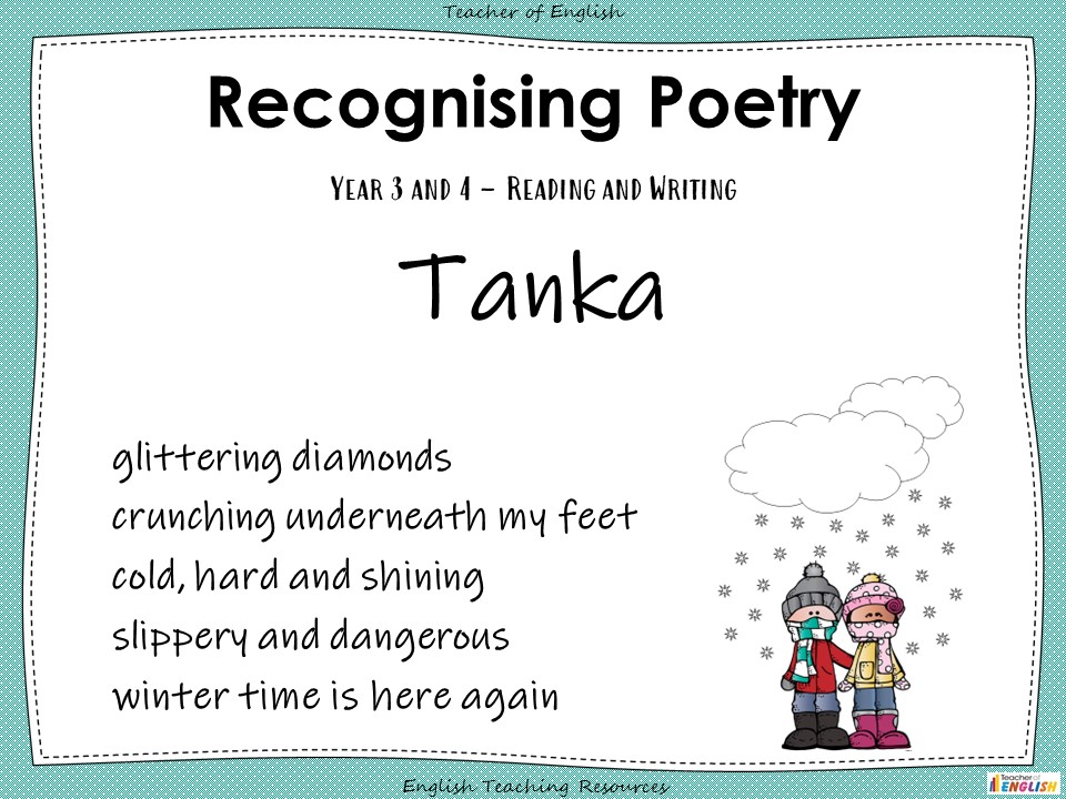Tanka Poetry Year 3 Year 4 Teaching Resources