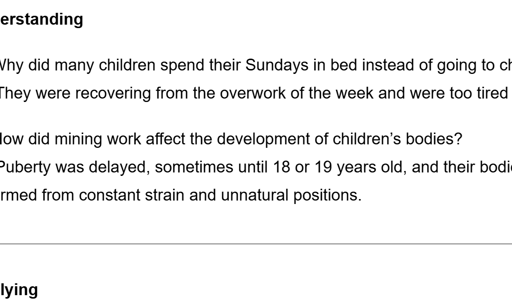 Industrial Revolution Child Labour - Sadler Report on Conditions in ...