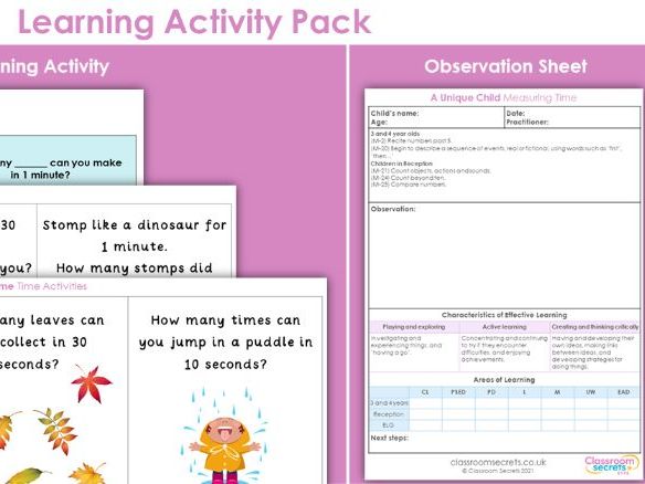 Activities for Learning Time: EYFS Maths Resources ǀ Tes