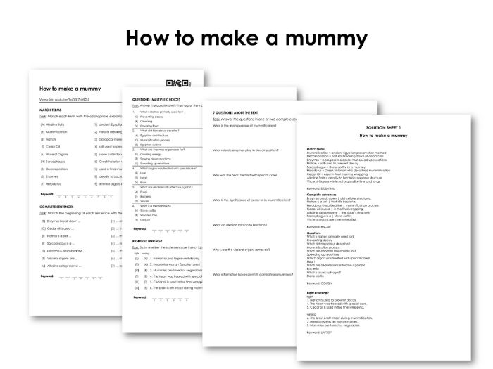 How to make a mummy | Teaching Resources