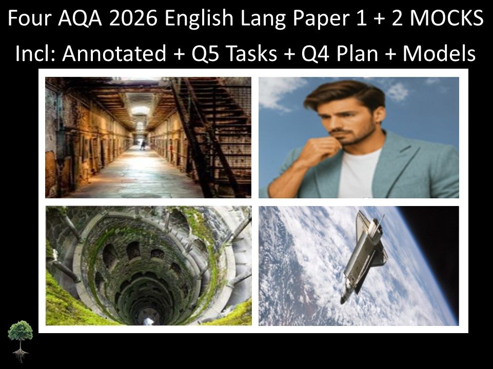 Four AQA 2026 English Language Paper 1 & 2 | Annotated, Q5 Tasks , Q4 ...