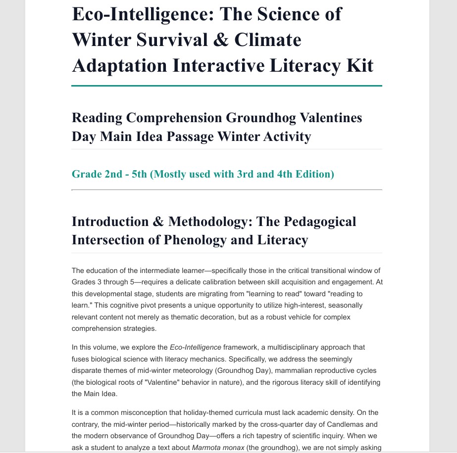 Eco-Intelligence:The Science of Winter Survival & Climate Adaptation ...