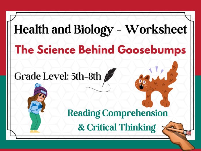 The Science Behind Goosebumps: Reading Comprehension Passages ...