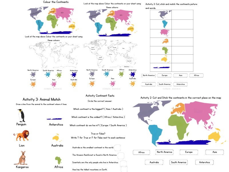 The 7 Continents Lesson – KS1 / Year 1 Geography | Presentation ...