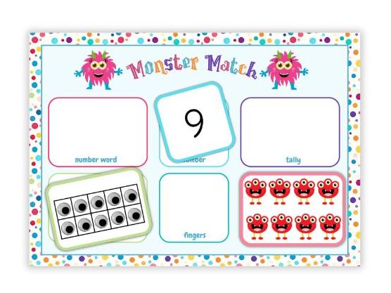 Monster Match Counting Mat : Numbers 1-10 | Teaching Resources