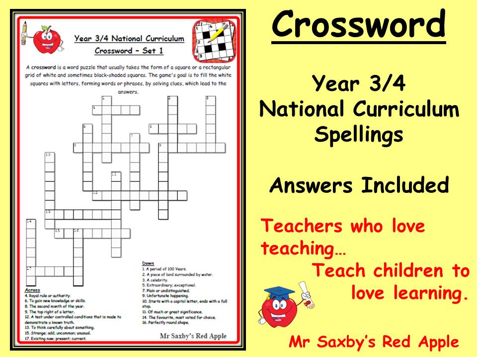 KS2 Crossword Sample Pack Includes 2 Examples And Year 3 4 Spelling KS2 Crossword Sample Pack Includes 2 Examples And Year 3 4 Spelling