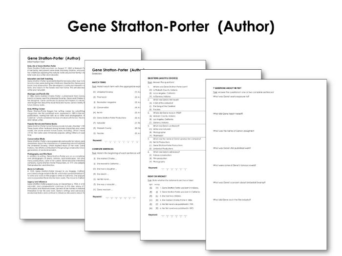 Gene Stratton-Porter (Author) | Teaching Resources