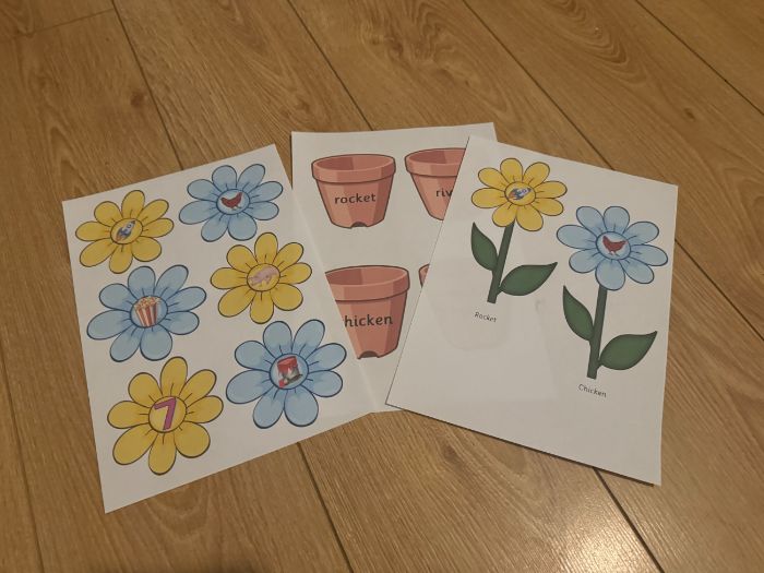 Read and Match Flowers (Little Wandle Phase 2, Phase 3 & Phase 4 ...