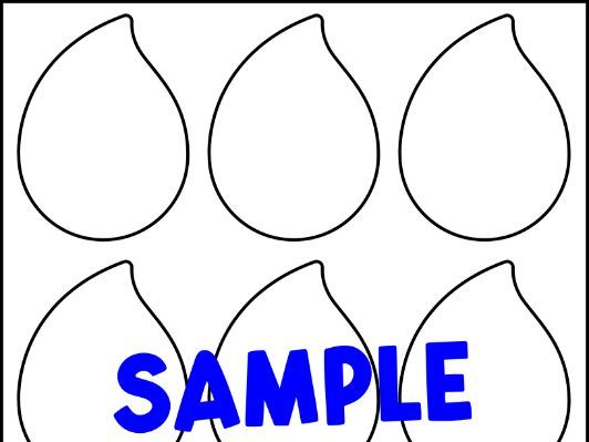 Rain Drop Template - Printable - | Teaching Resources
