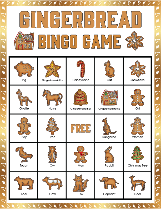No Prep Gingerbread Bingo | Christmas Winter Holiday Party Classroom ...