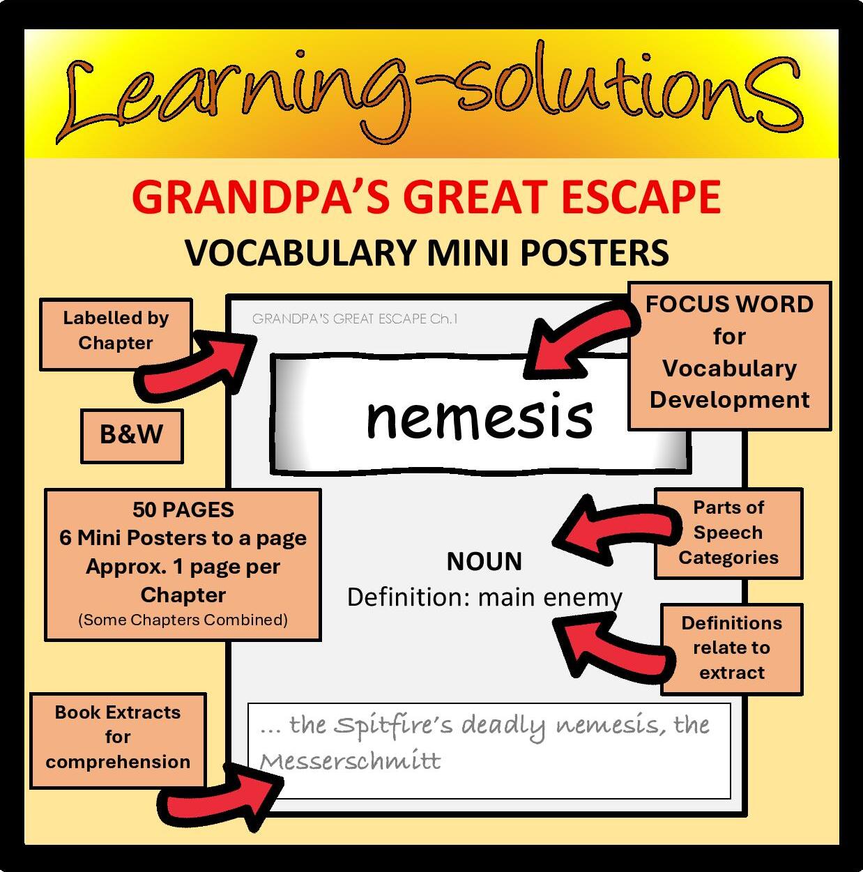 GRANDPA'S GREAT ESCAPE - Mini Posters for Vocabulary Development ...