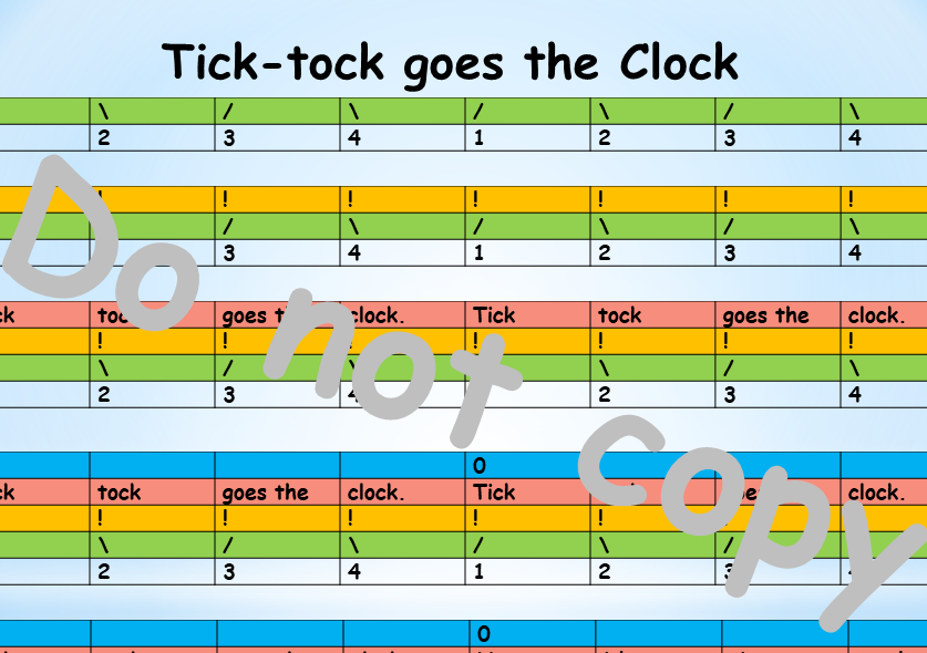 Tick-tock goes the Clock - Simple Percussion Performance Piece ...