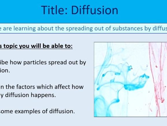 Diffusion ~ KS3 ~ Year 7 | Teaching Resources