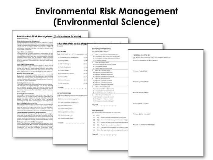 Environmental Risk Management (Environmental Science) | Teaching Resources