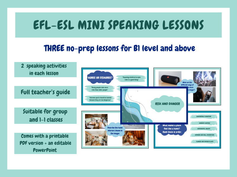 EFL-ESL Mini Speaking Lessons Volume 4 | Teaching Resources