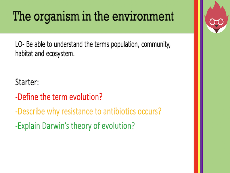 IGCSE Edexcel Biology (9-1) The organism in the environment | Teaching ...