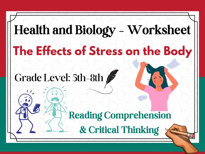The Effects of Stress on the Body: Reading Comprehension Passages ...