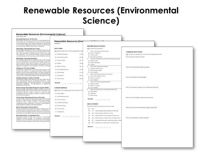 Renewable Resources (Environmental Science) | Teaching Resources