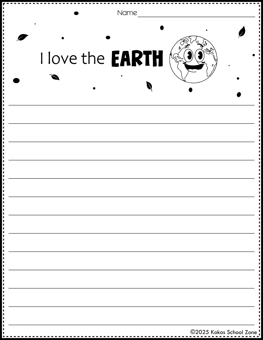 Earth Day Writing Paper with and without Picture Box | Teaching Resources